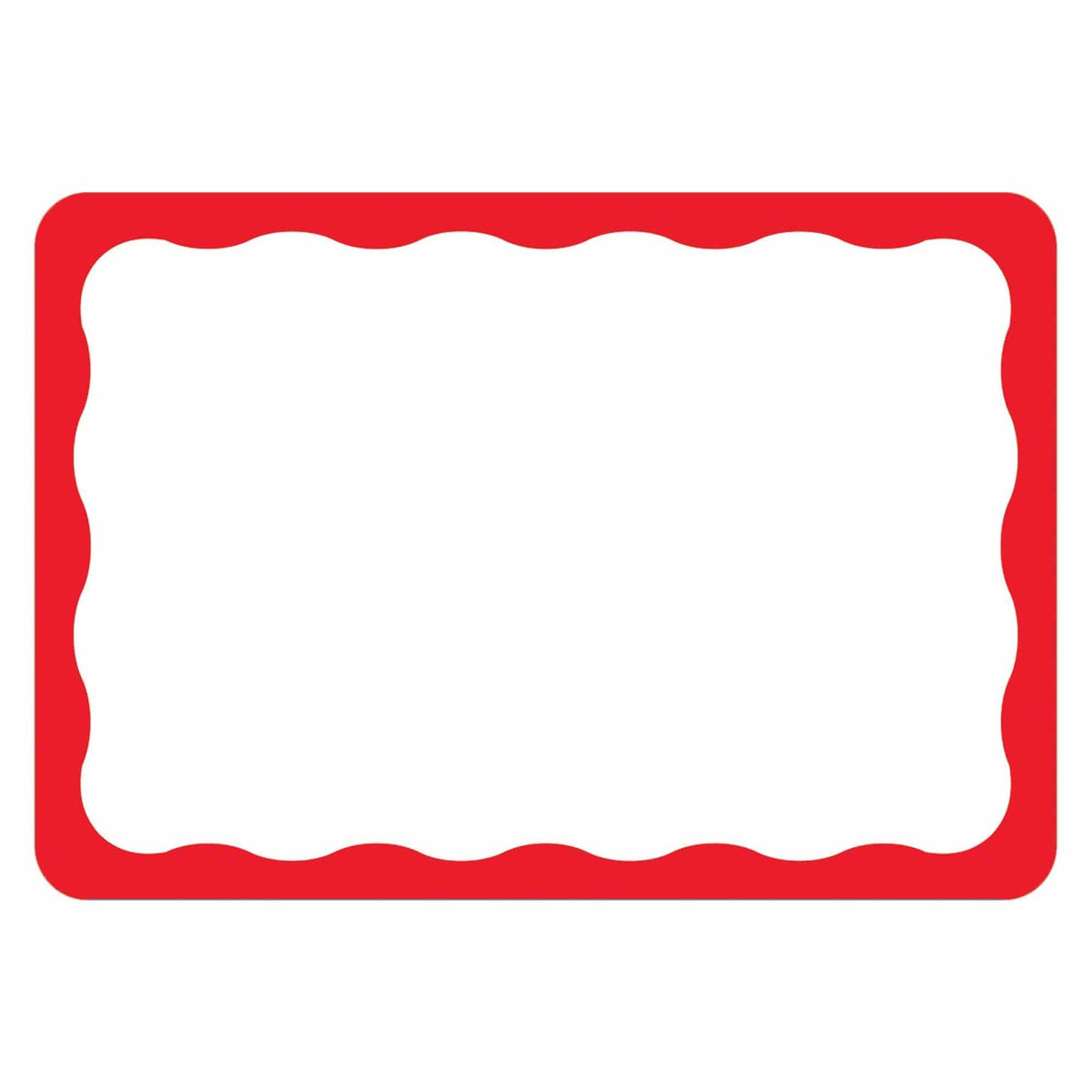 Red Border Name Tags - Ultimate Party Super Stores