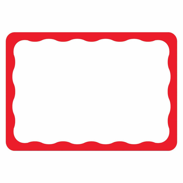 Red Border Name Tags - Ultimate Party Super Stores