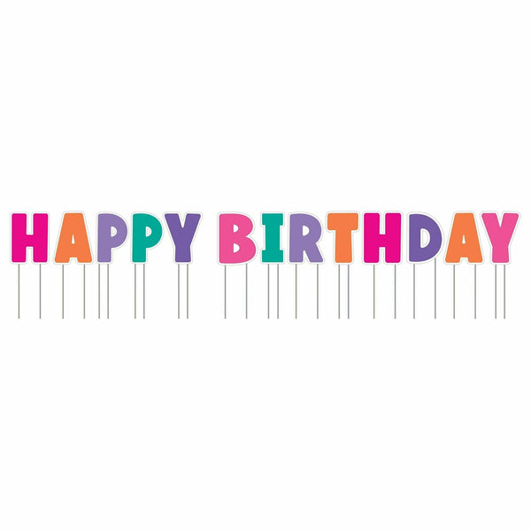 Giant Happy Birthday Yard Sign- Girl - Ultimate Party Super Stores