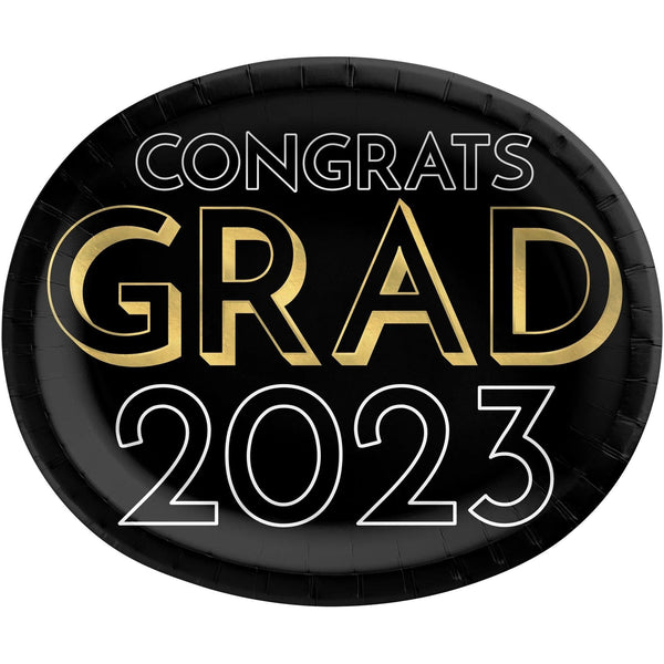 Celebrate The Grad 2023 Oval 12" Plates - Ultimate Party Super Stores