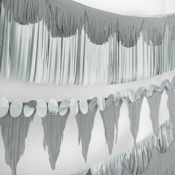 Multi Shape Fringe Banner Kit - Silver - Ultimate Party Super Stores