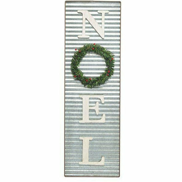 NOEL PORCH SIGN WITH WREATH - Ultimate Party Super Stores