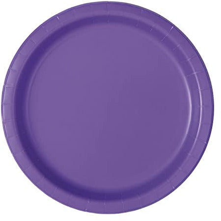 Neon Purple Paper Dessert Plates - Ultimate Party Super Stores