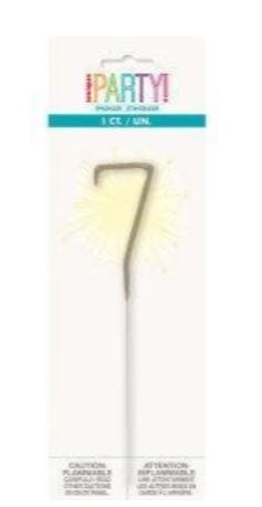 SPARKLER #7 CANDLE - Ultimate Party Super Stores